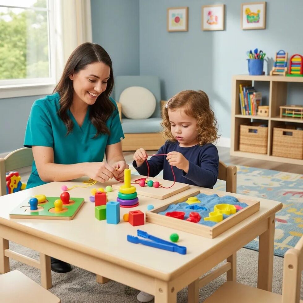 Tracking Fine Motor Milestones in Kids: A Guide by Skill Point Therapy.